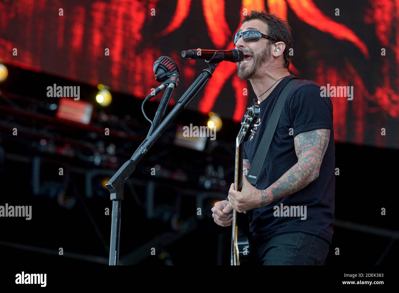 Godsmack performing live on stage during Hellfest Open Air Festival on ...