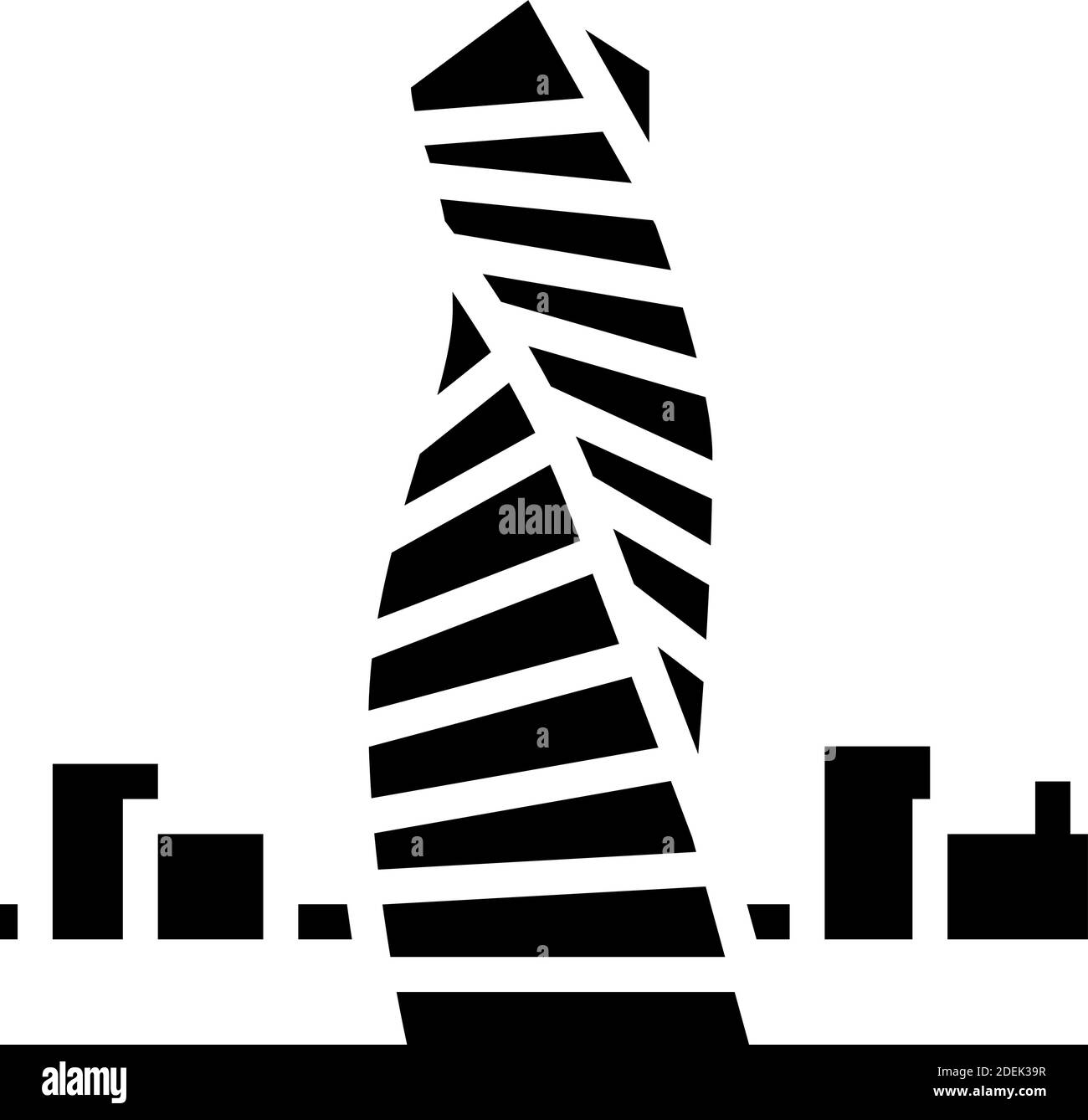 skyscraper modern building glyph icon vector illustration Stock Vector ...