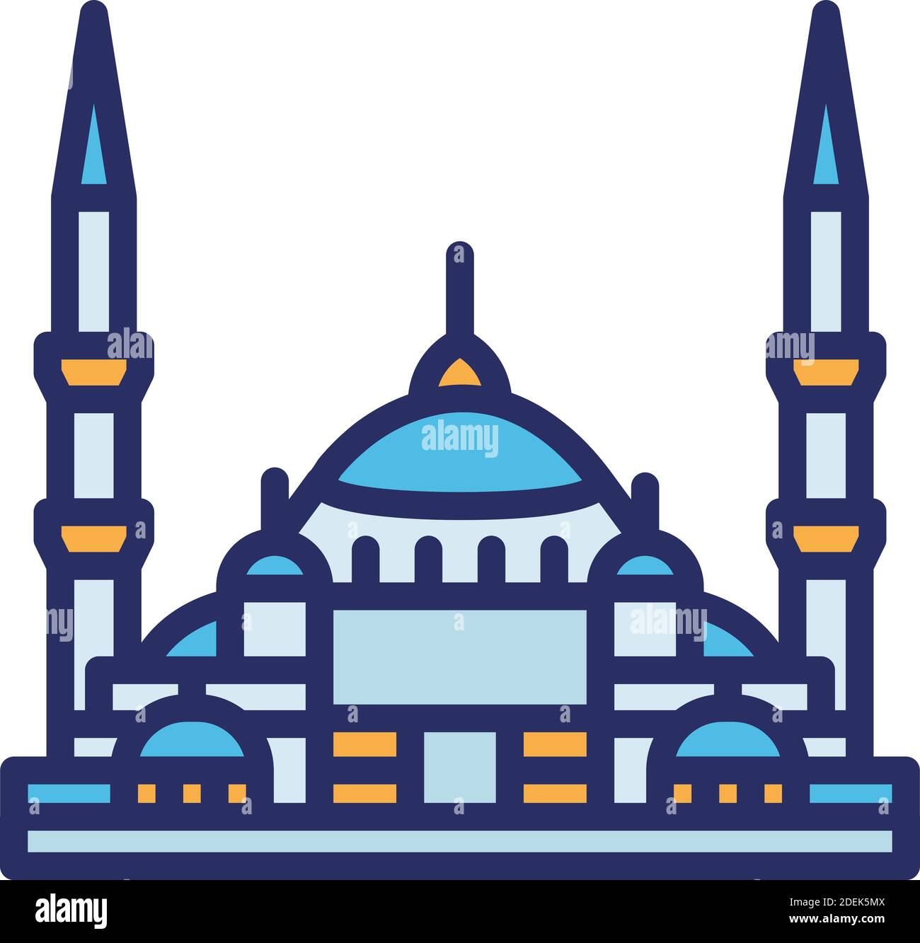 Blue Mosque, Istanbul,Turkey, Mosque fully editable vector icons Stock ...