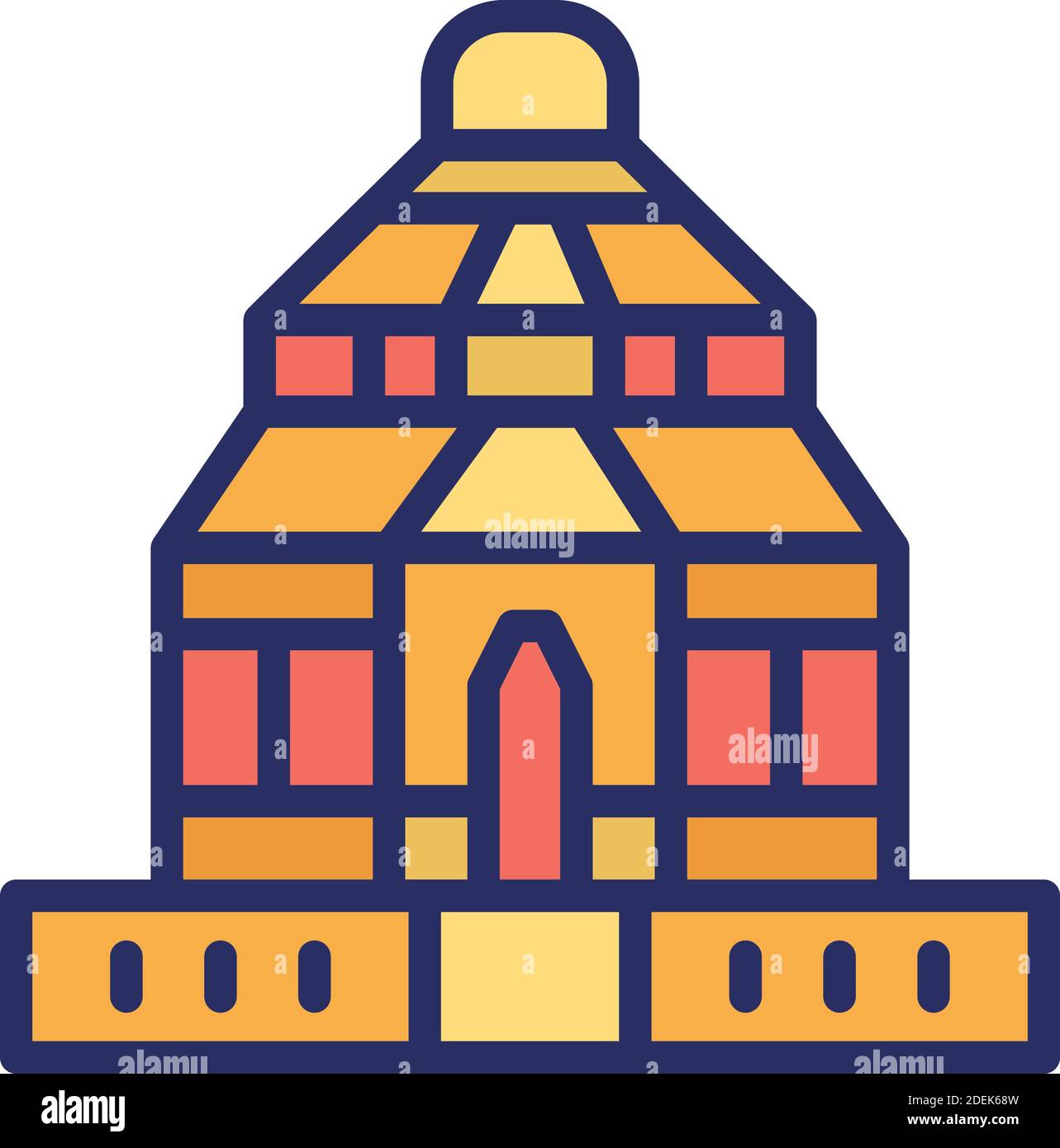 Konark Sun, Temple, India, mandir fully editable vector icons Stock ...