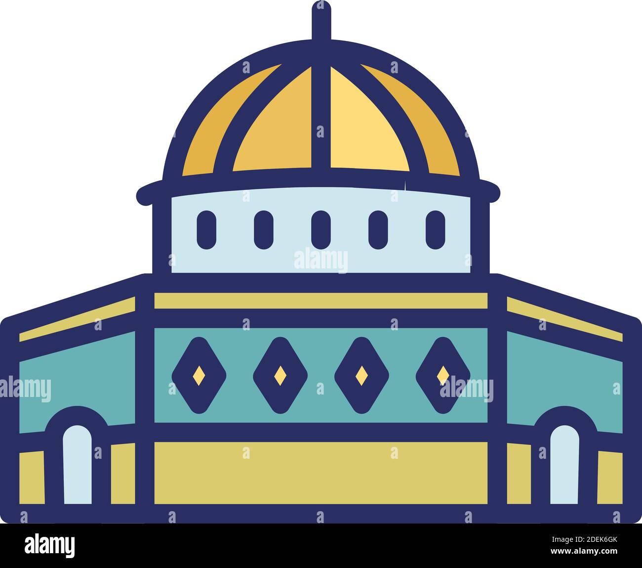 Al Aqsa Mosque, Jerusalem, palestine, masjid fully editable vector ...