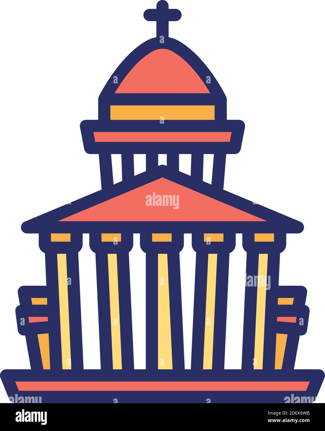 Paris pantheon building Stock Vector Images - Alamy