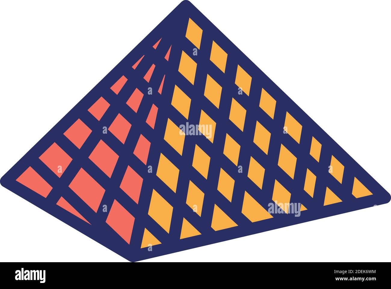 Louvre, Paris, France, Louvre museum fully editable vector icons Stock ...