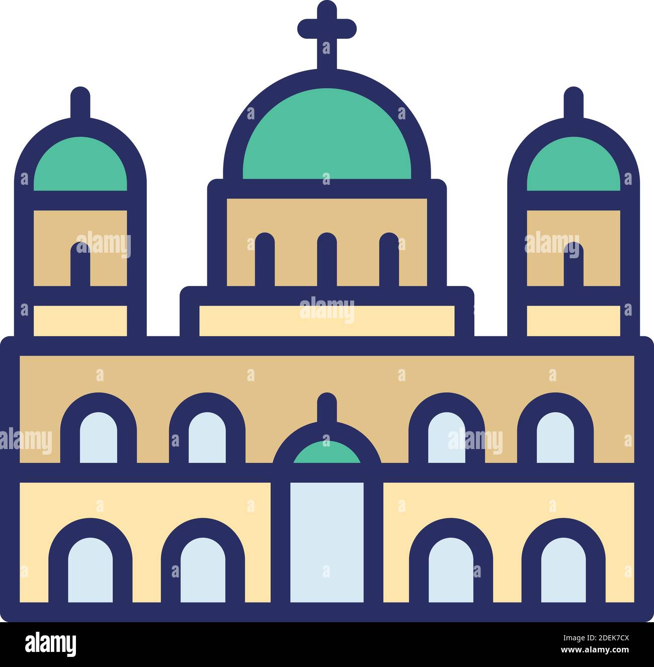 Dom, Berlin, franzosischer, germany fully editable vector icons Stock ...