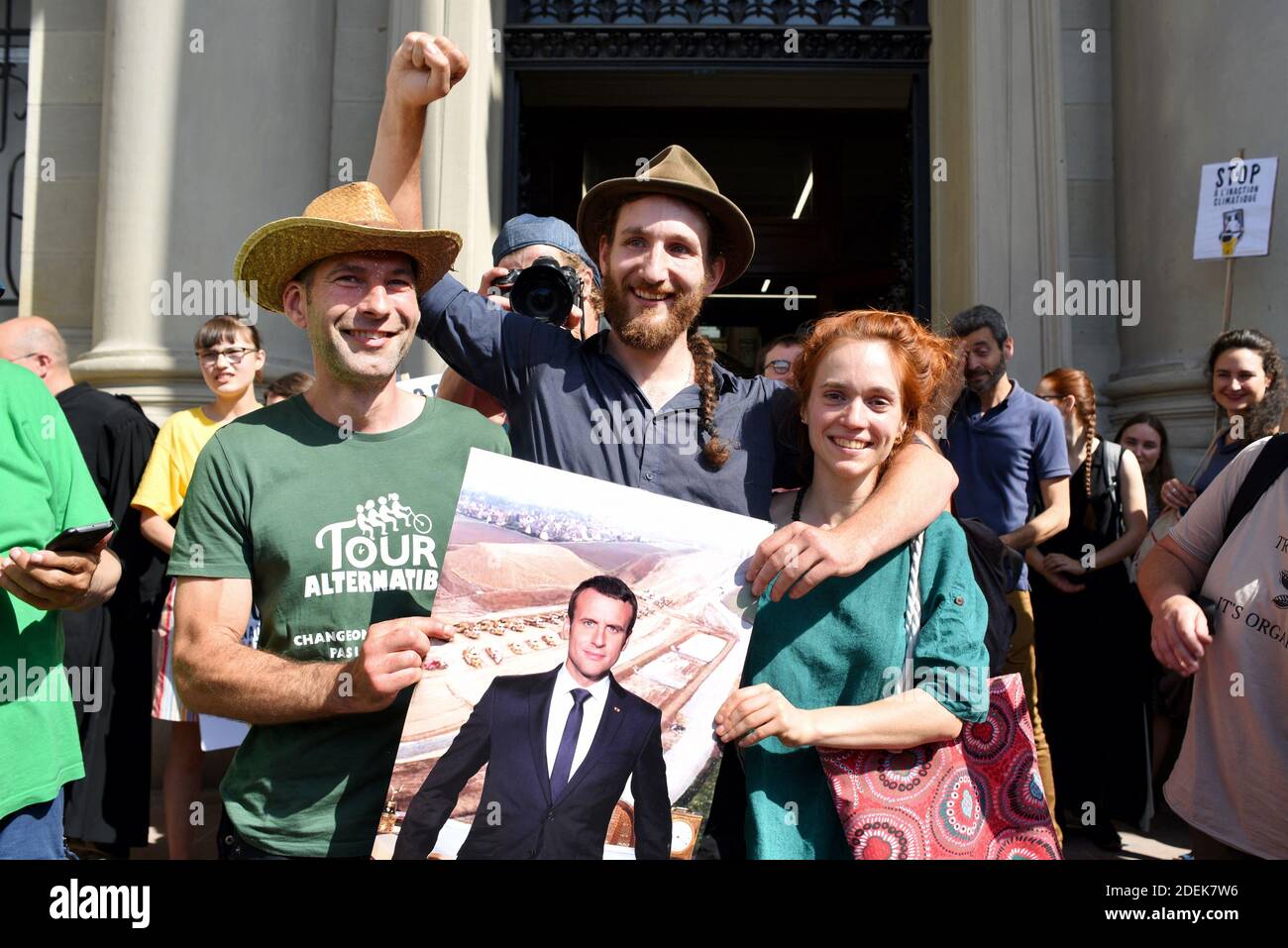 Lucille Auger (R), Michael Kugler (C) and Sylvain Mertz (L), three anti ...