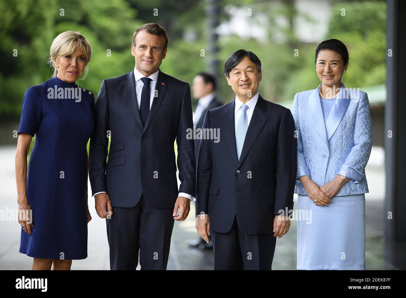 French president Emmanuel Macron and his wife Brigitte Macron are ...