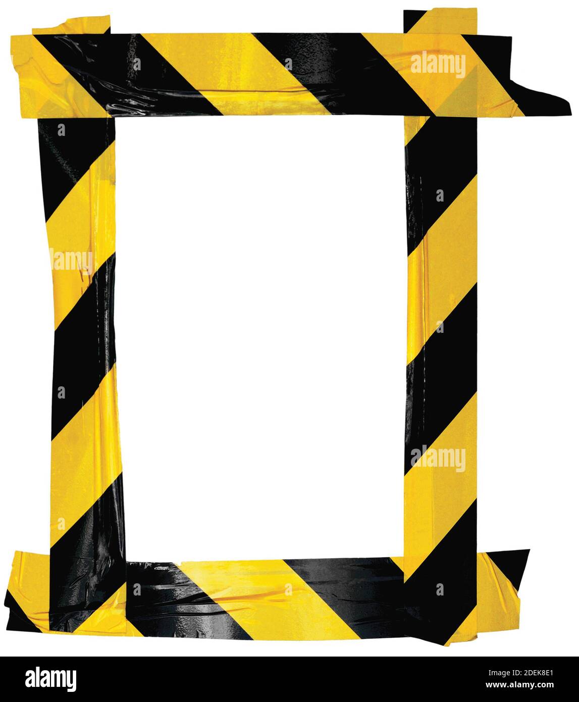 Yellow Black Caution Warning Barricade Tape Notice Sign Frame, Vertical ...
