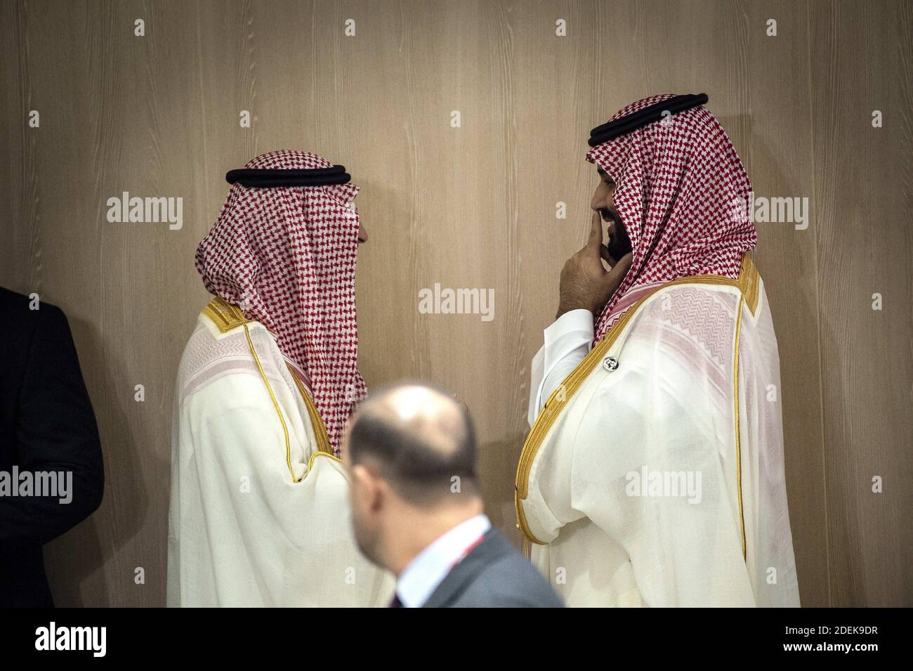 Saudi Crown Prince Mohammed bin Salman during a meeting on "World ...