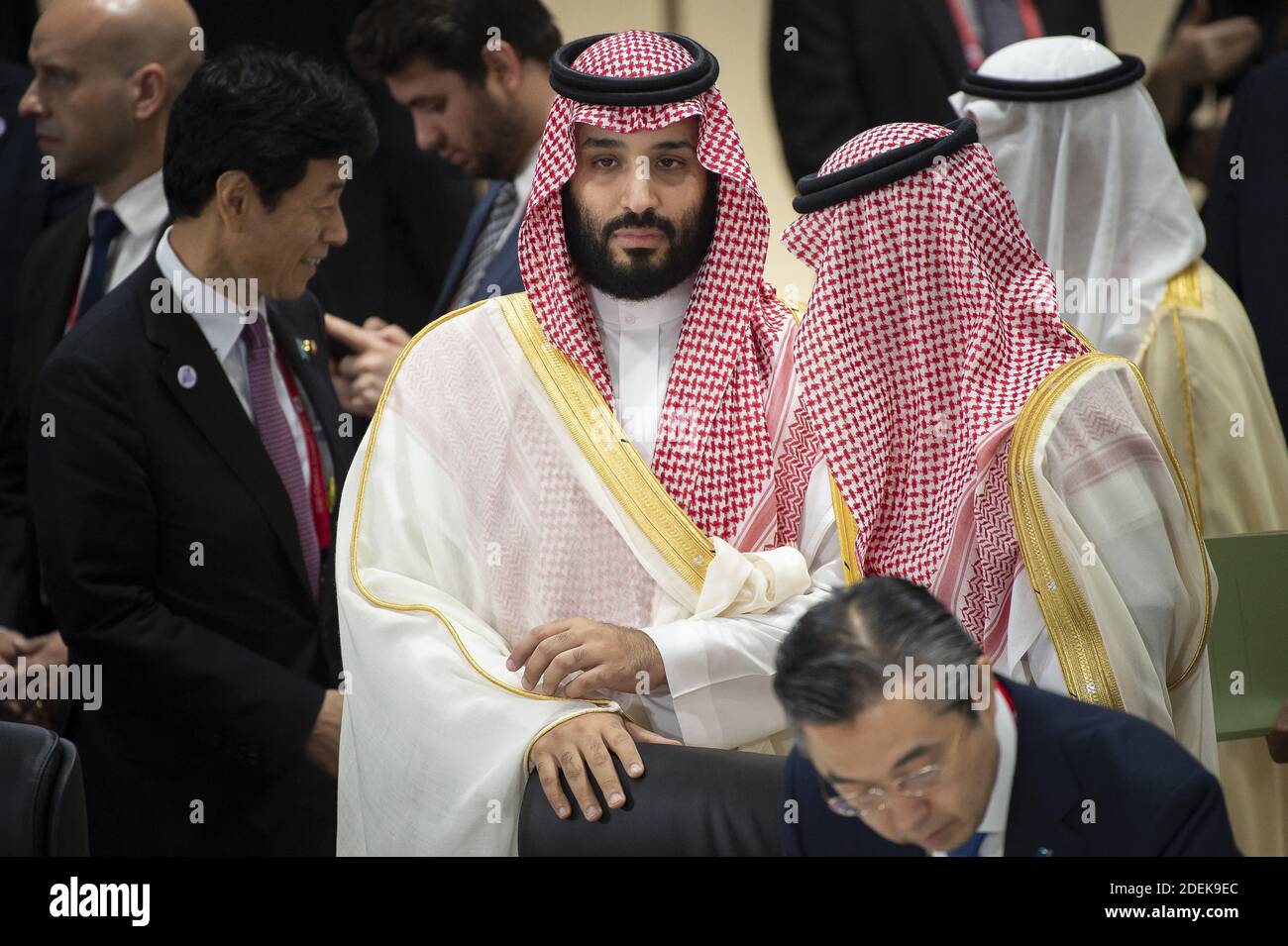 Saudi Crown Prince Mohammed bin Salman during a meeting on "World ...