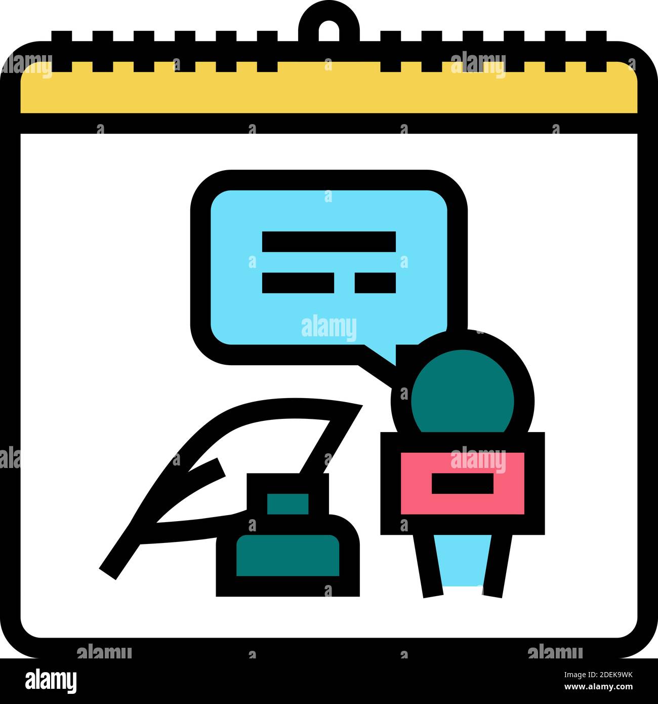 world press freedom day color icon vector illustration Stock Vector ...