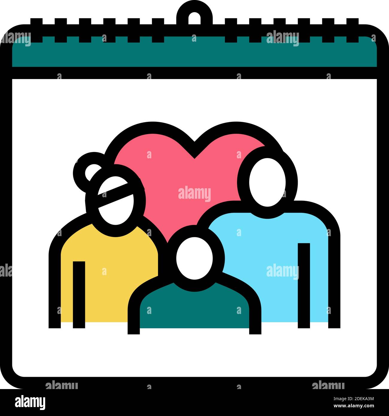 global family day color icon vector illustration Stock Vector Image ...