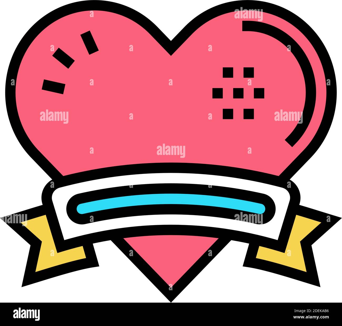 heart with ribbon logo color icon vector illustration Stock Vector ...