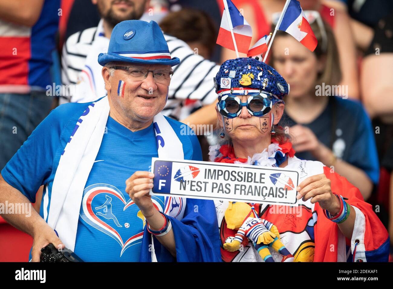 Fans of France during the FIFA Women's World Cup France 2019 at Parc ...