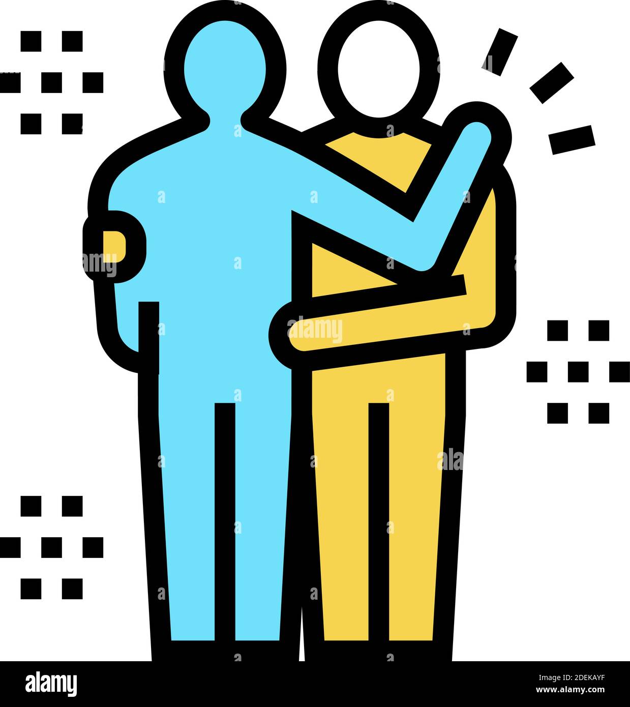 human hugs color icon vector sign illustration Stock Vector Image & Art ...