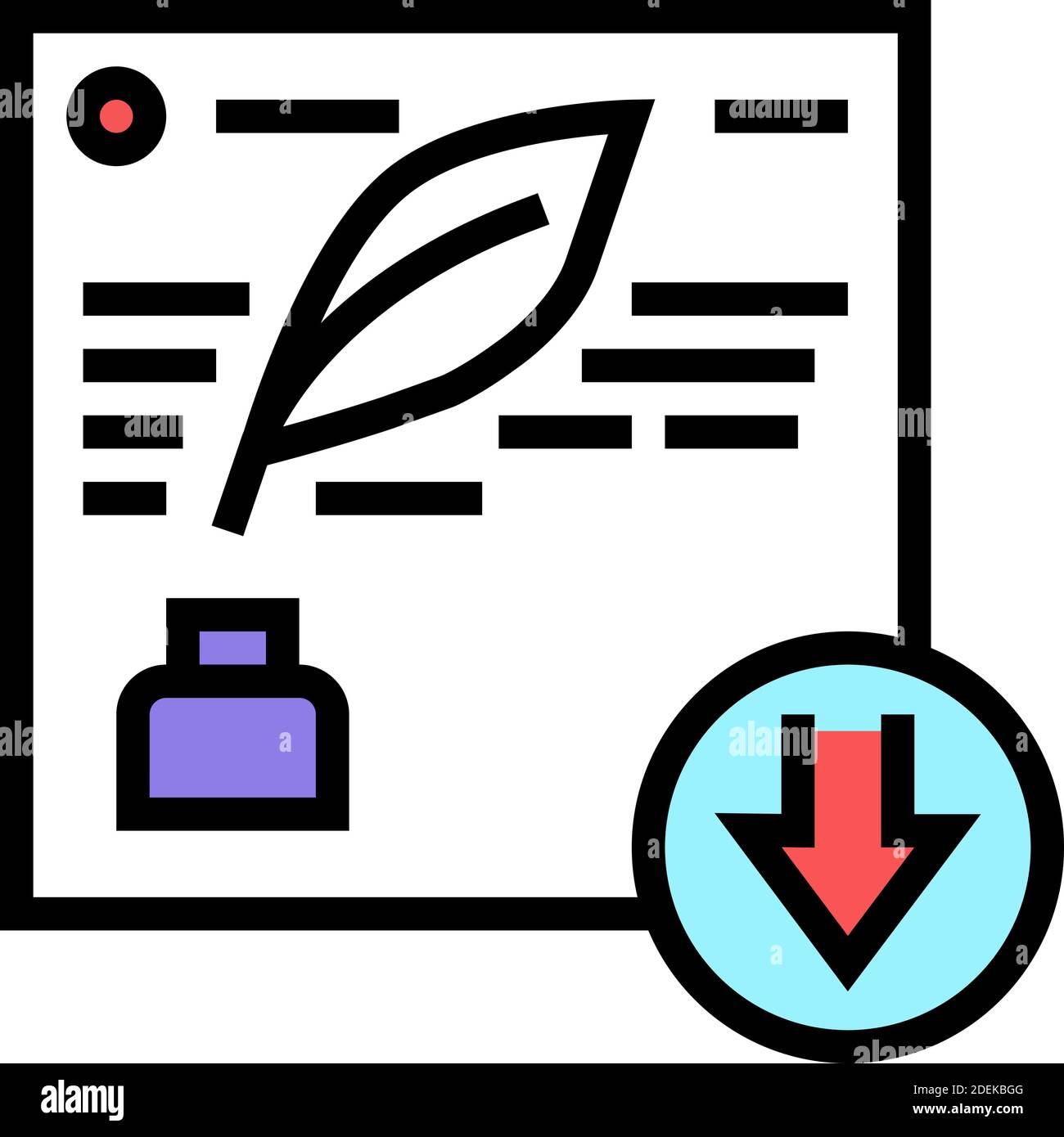 writing description color icon vector sign illustration Stock Vector ...