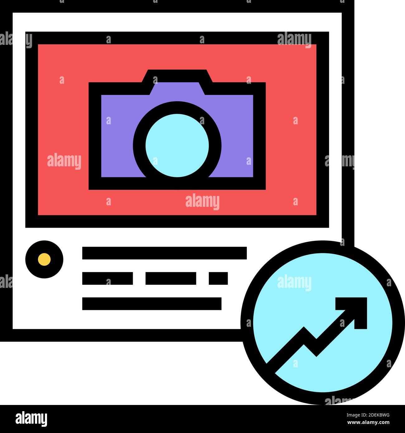 growth views photo color icon vector illustration Stock Vector Image ...