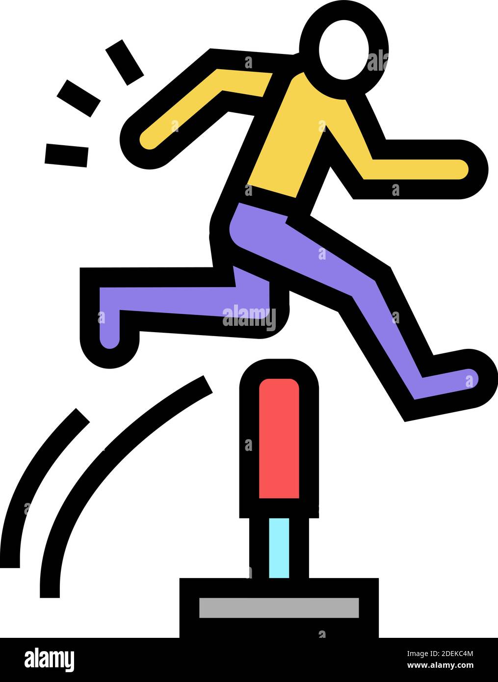 run and jump color icon vector illustration Stock Vector Image & Art ...