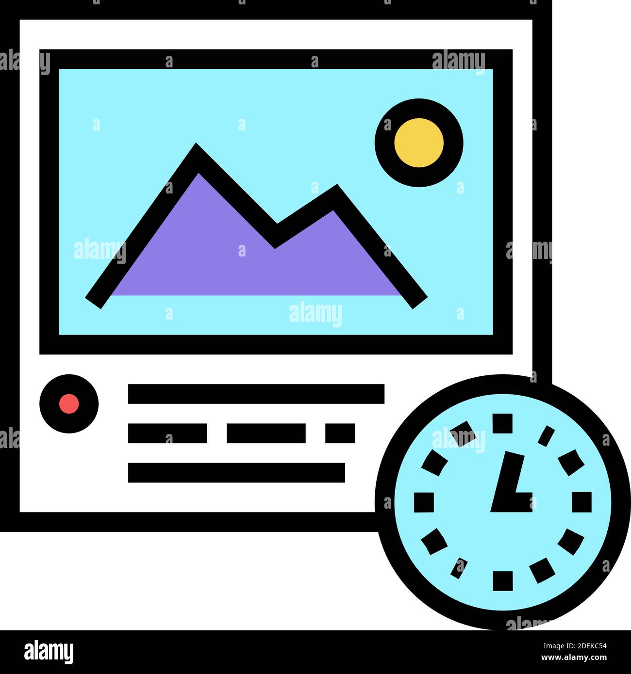 picture viewing time color icon vector illustration Stock Vector Image ...