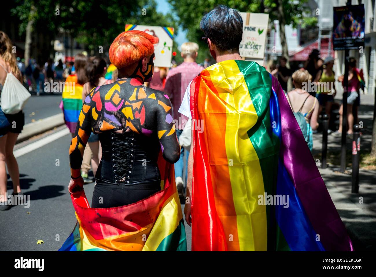 People take part in the annual Gay Pride parade, a 5.5km march from ...