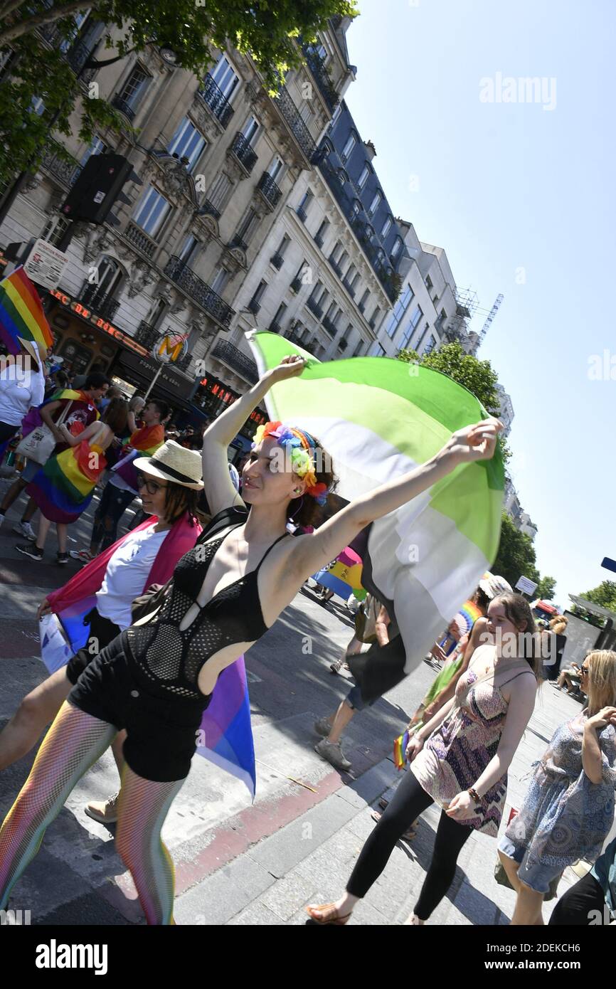 Participants of the annual Gay Pride parade on June 29, 2019 in Paris ...