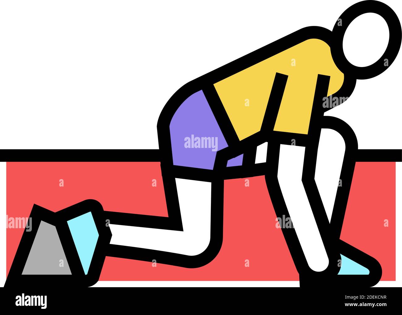 runner start color icon vector illustration sign Stock Vector Image ...