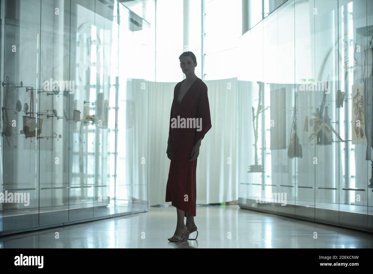 A model walks the runway during the Adeline André Haute Couture Fall ...