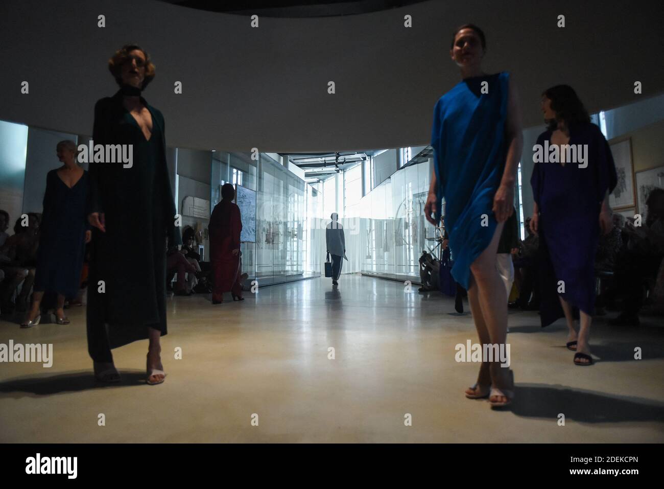 A model walks the runway during the Adeline André Haute Couture Fall ...