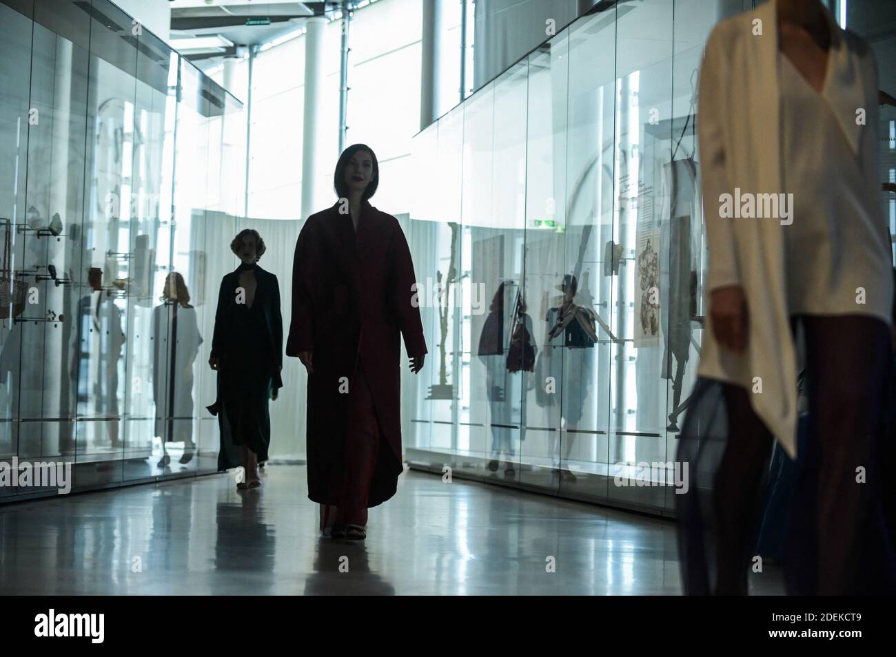 A model walks the runway during the Adeline André Haute Couture Fall ...