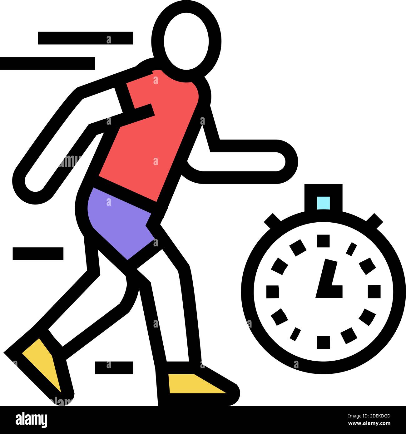 run on time color icon vector illustration Stock Vector Image & Art - Alamy