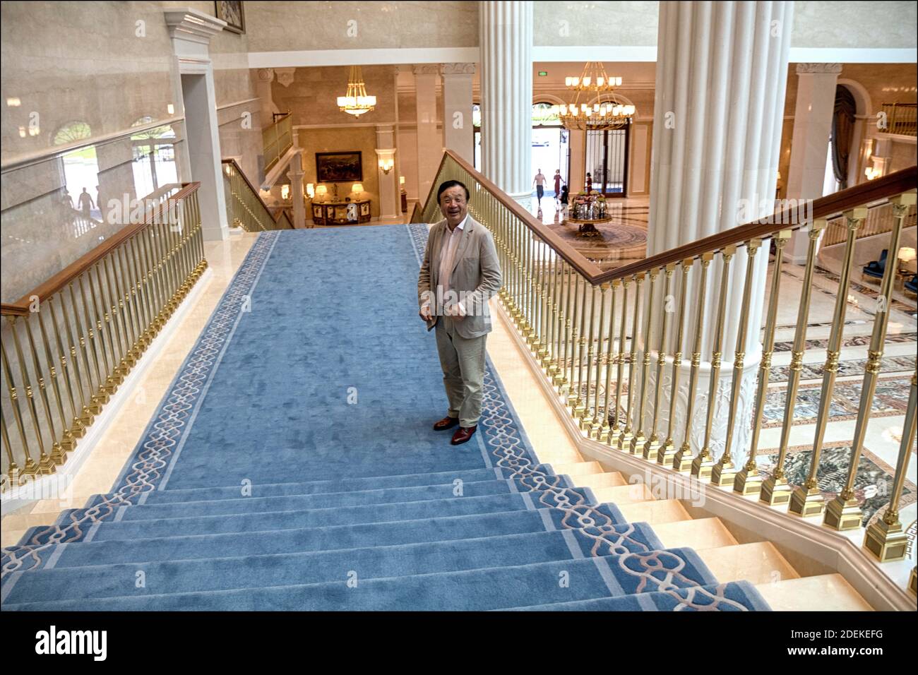 Huawei founder and CEO Ren Zhengfei during photo session in Paris ...