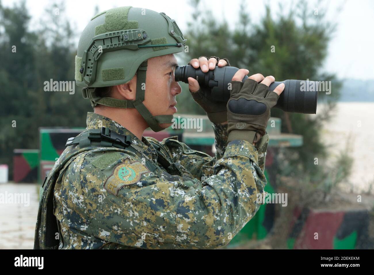 Taiwan Marines Special Force during a anti-invasion drill in Kinmen ...