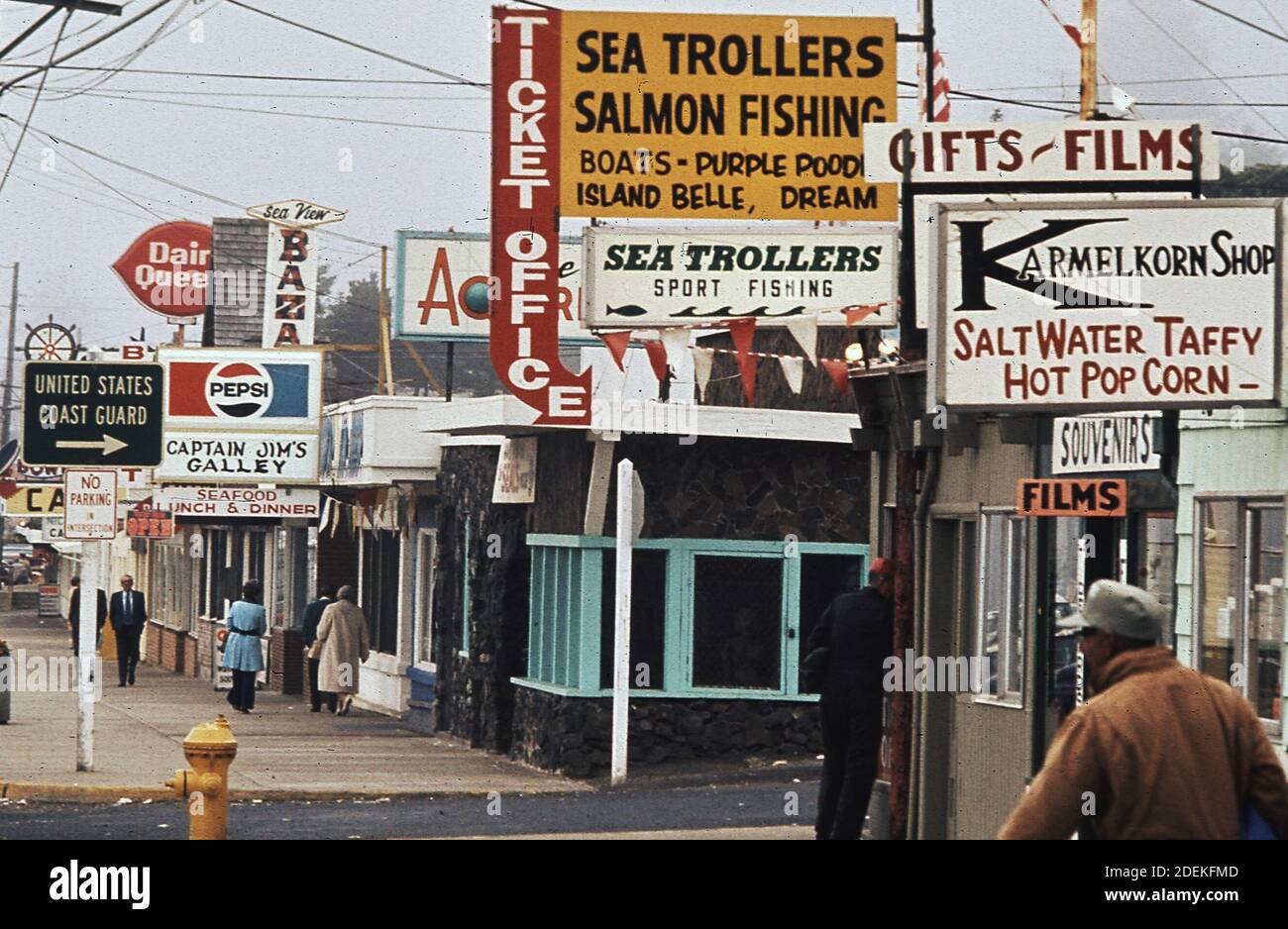 1970s Photos (1972) - Visual pollution in a coastal Oregon city Stock ...