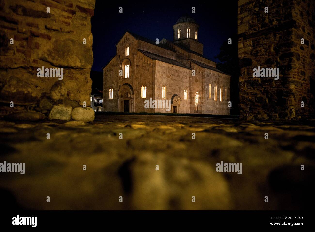 Decani , 27 avril 2019. Monastère de Visoki DeÄ ani . Sa cathedrale est ...