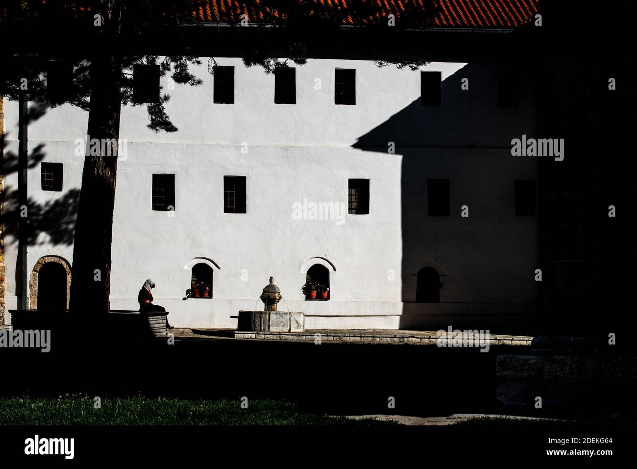 Decani , 27 avril 2019. Monastère de Visoki DeÄ ani . Sa cathedrale est ...