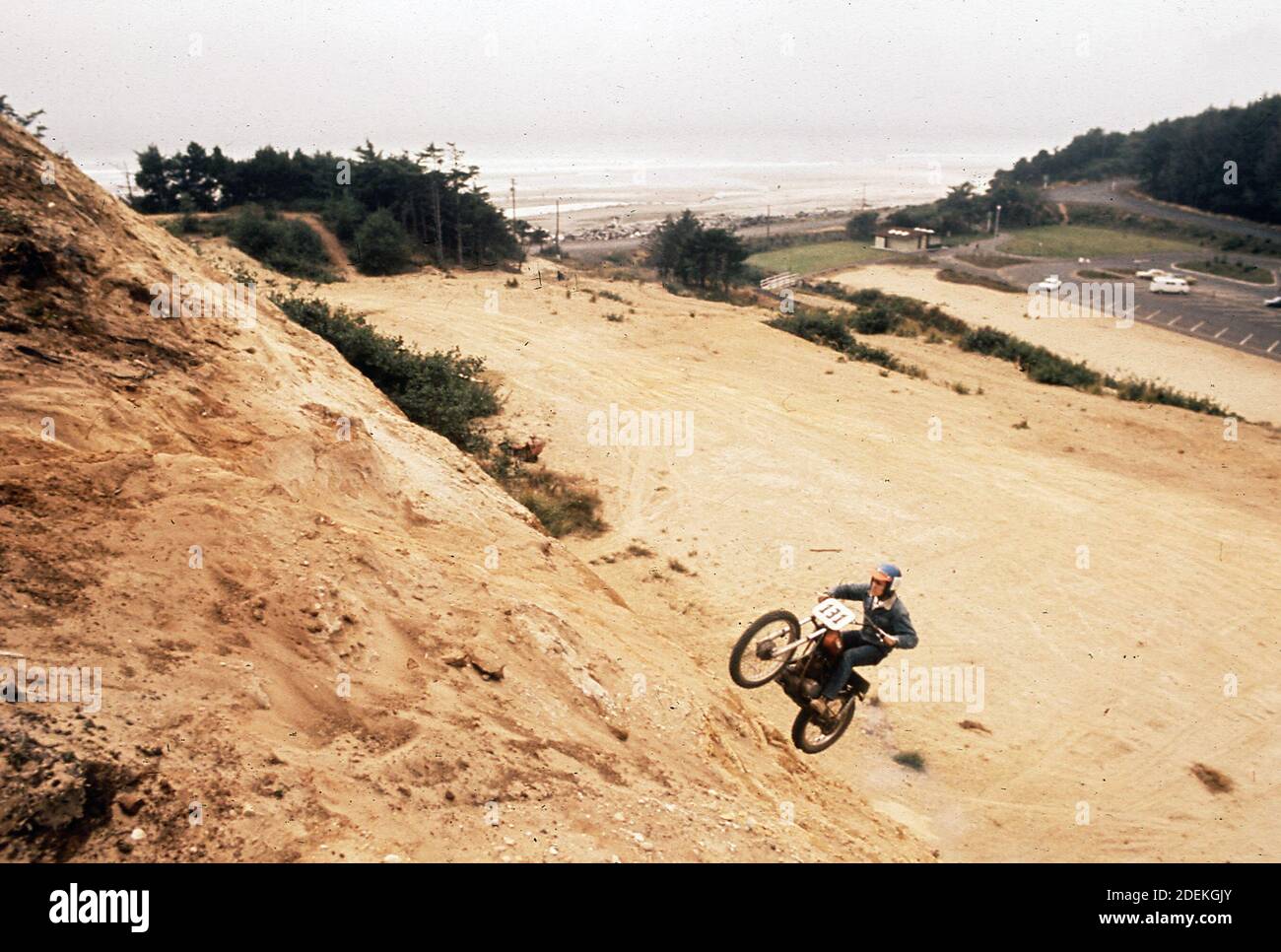 1970s Photos (1972) - Motorcyclist on hills (Oregon Stock Photo - Alamy