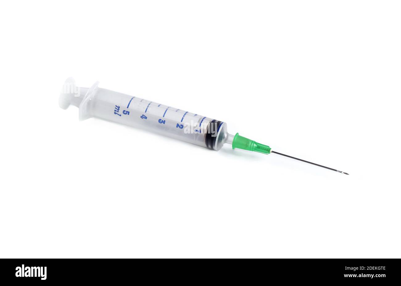 syringe with needle isolated on white background Stock Photo - Alamy