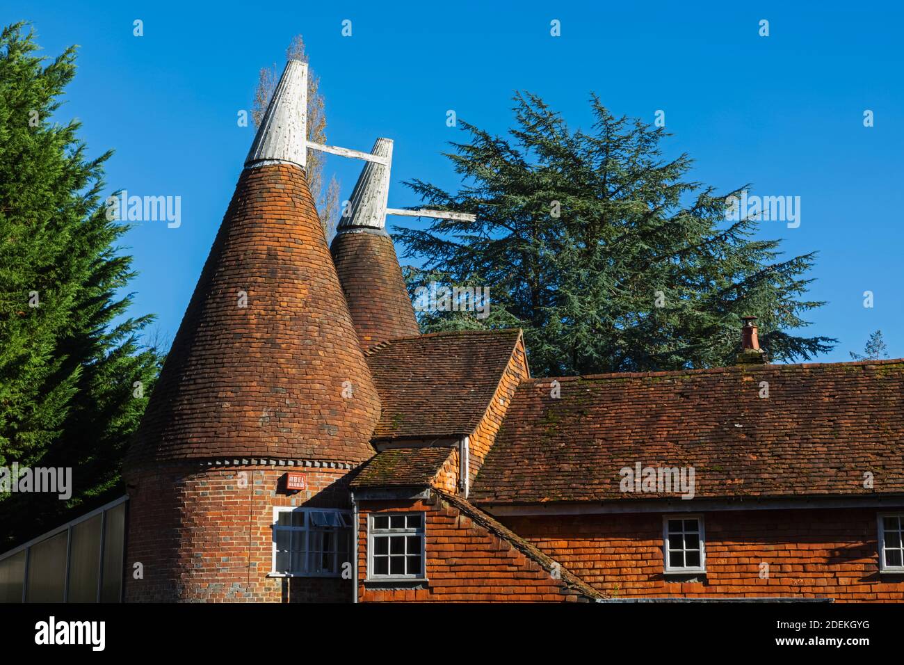 England, Kent, Converted Oast Houses aka Oasts near Tunbridge Wells ...