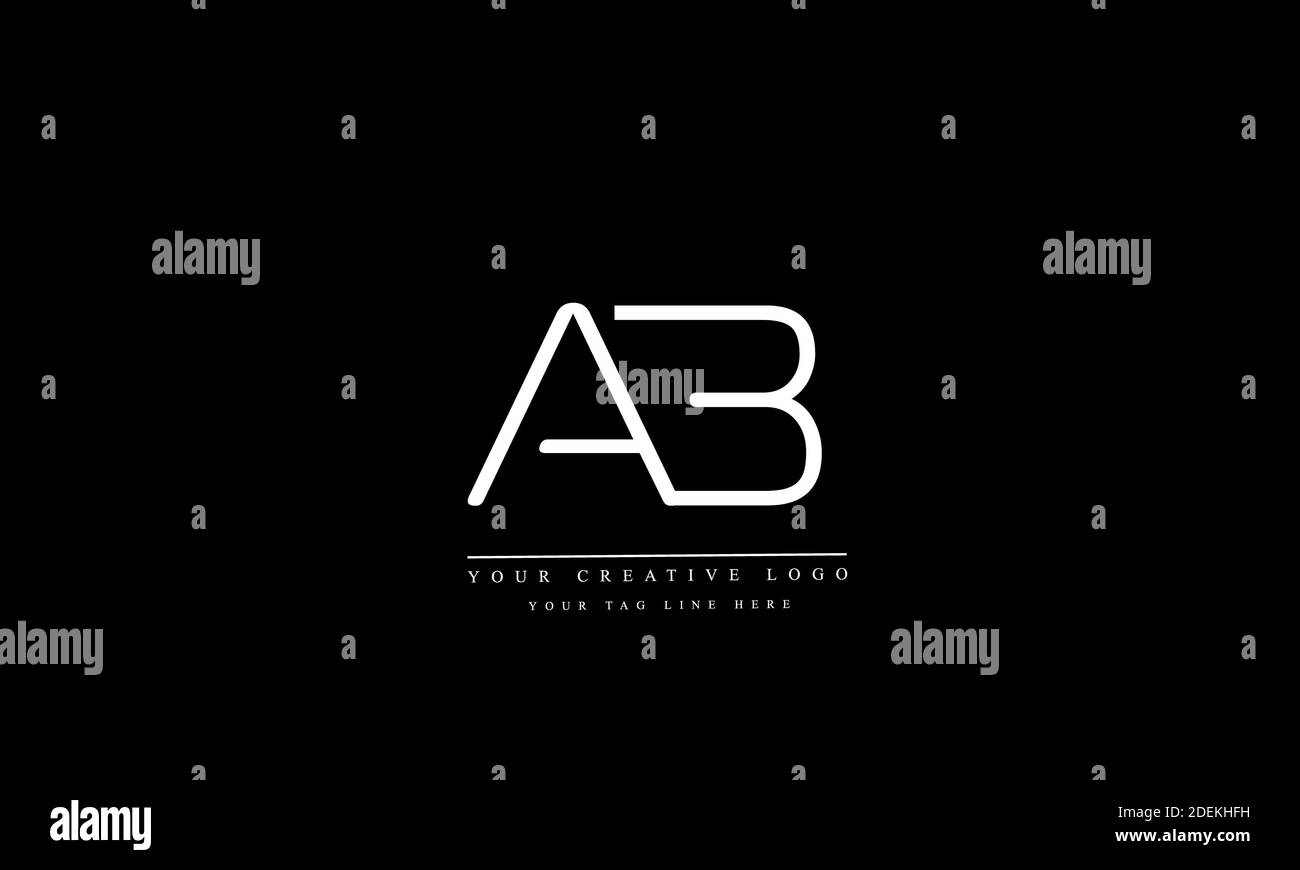 A b monogram Black and White Stock Photos & Images - Alamy