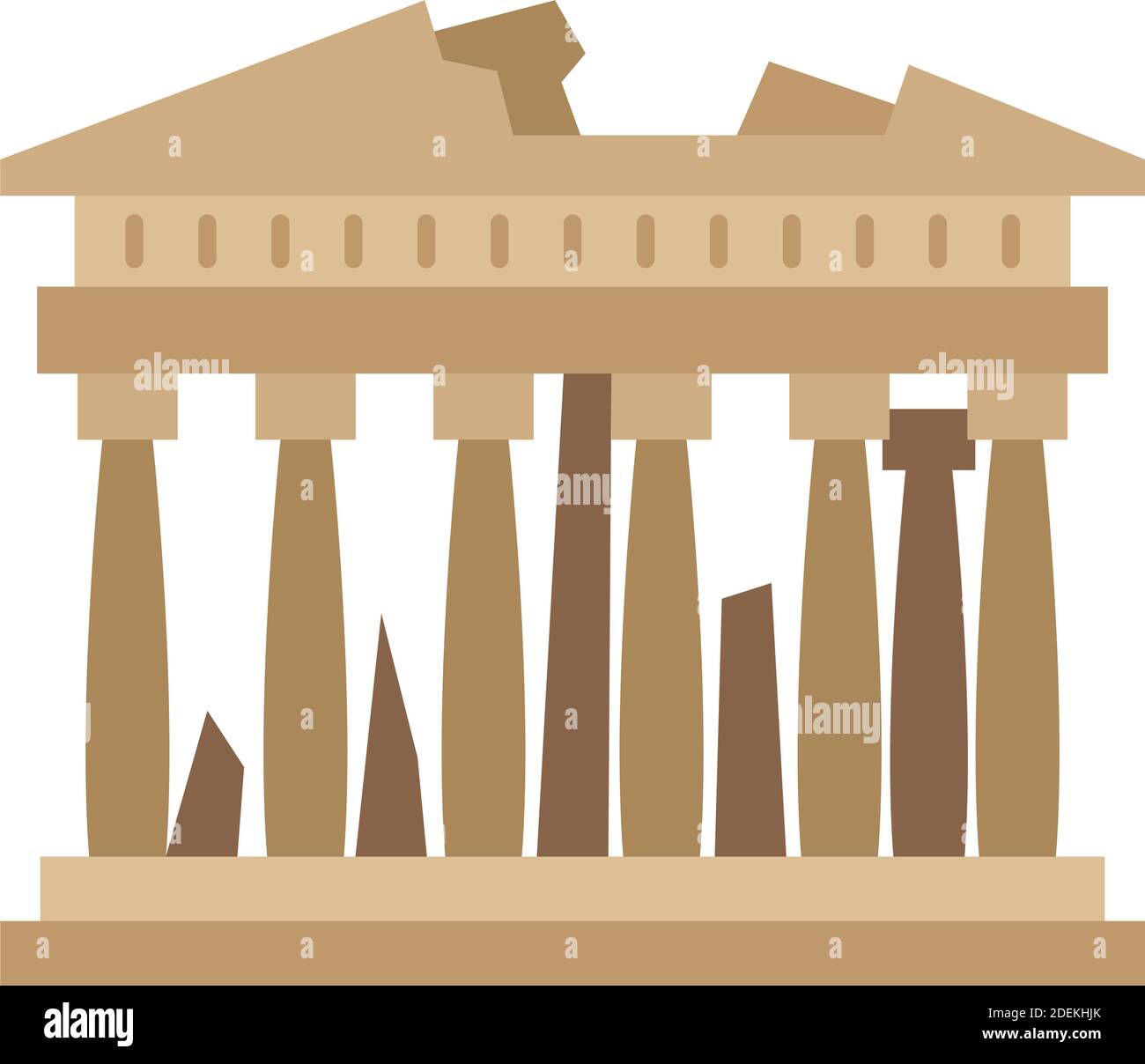 Acropolis, Athens, Greece, monuments fully editable vector icons Stock ...