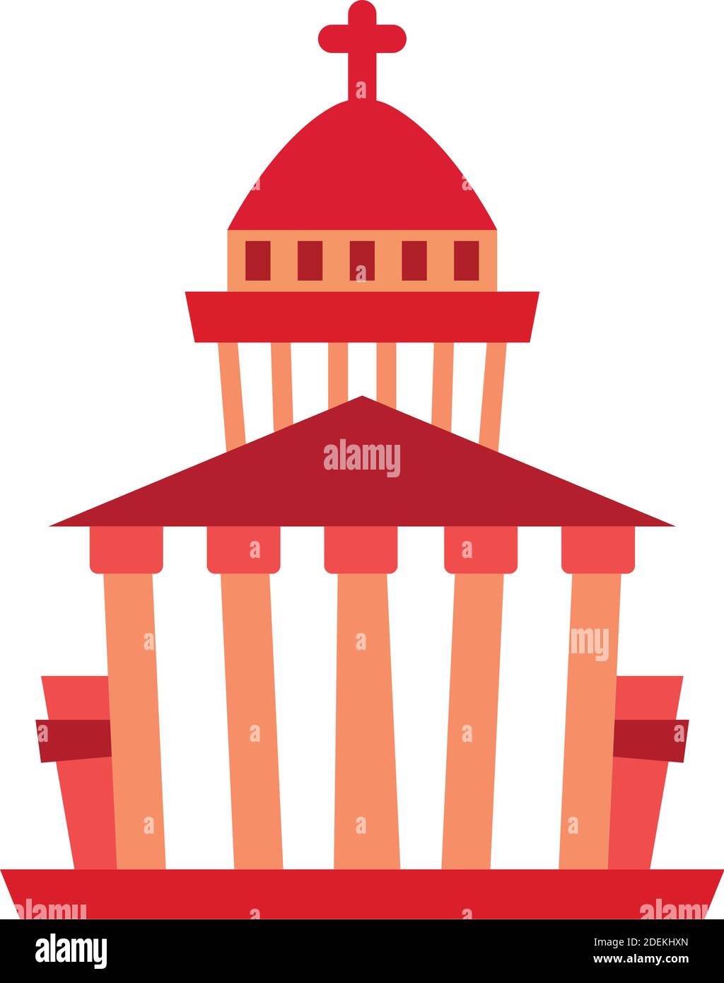 Pantheon, paris, France, architecture fully editable vector icons Stock ...