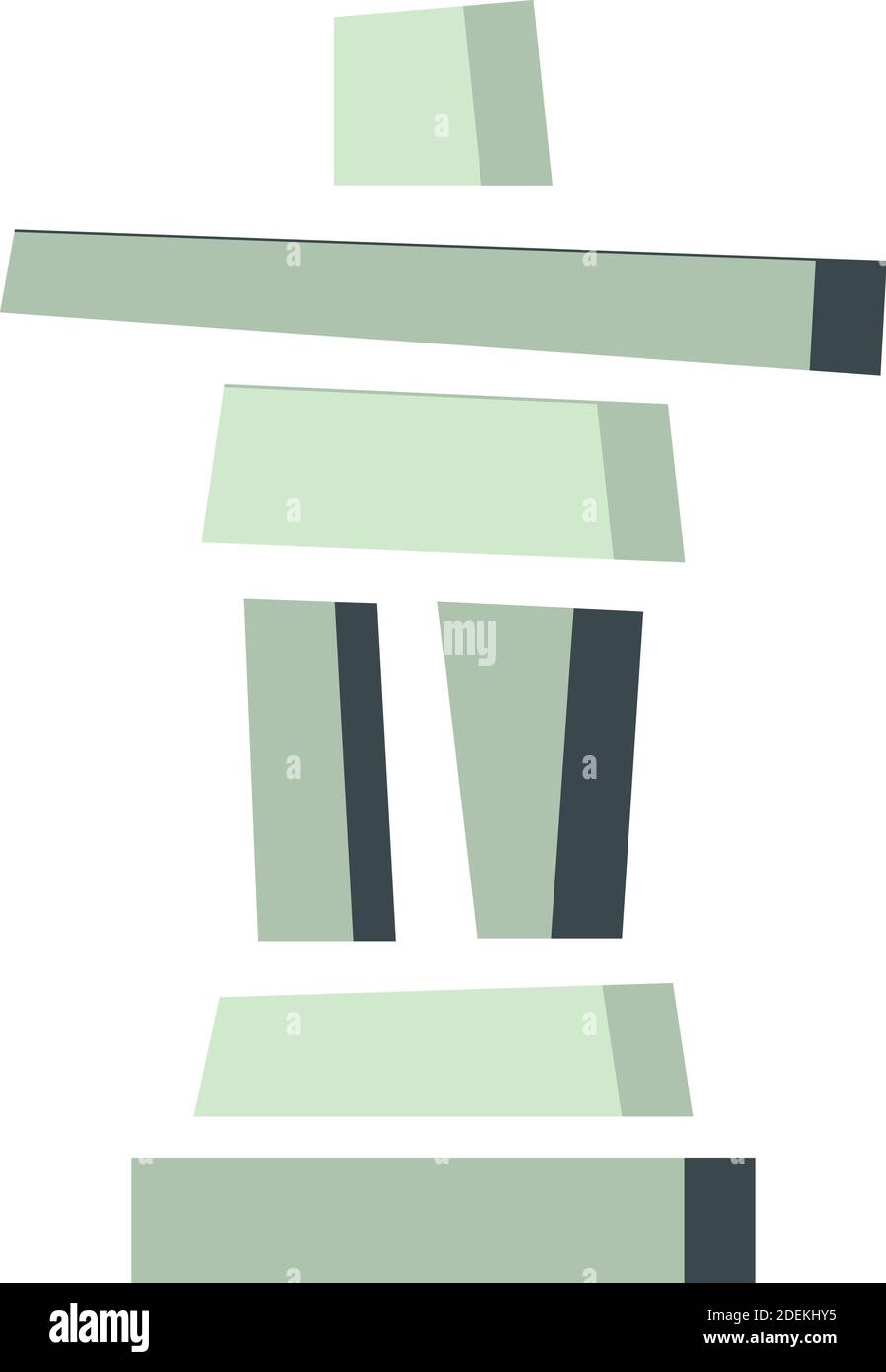 Inukshuk, Canada, mountain, rock fully editable vector icons Stock ...