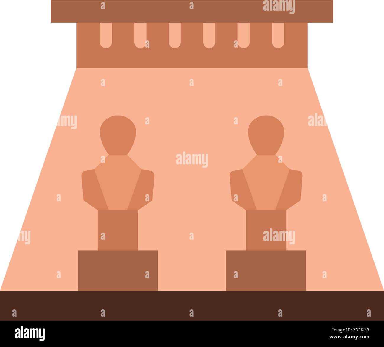 Abu Simbel, Egypt, temple, statue fully editable vector icons Stock ...