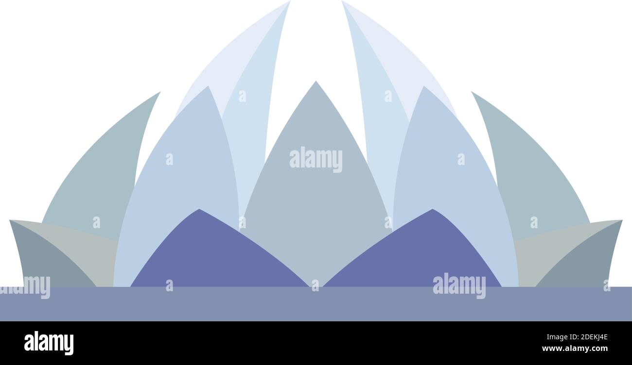 Lotus Temple, New Delhi, India, temple fully editable vector icons ...