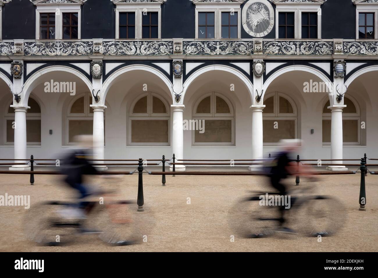 View of the Stable court in the Saxon Royal Palace of Dresden - Germany ...