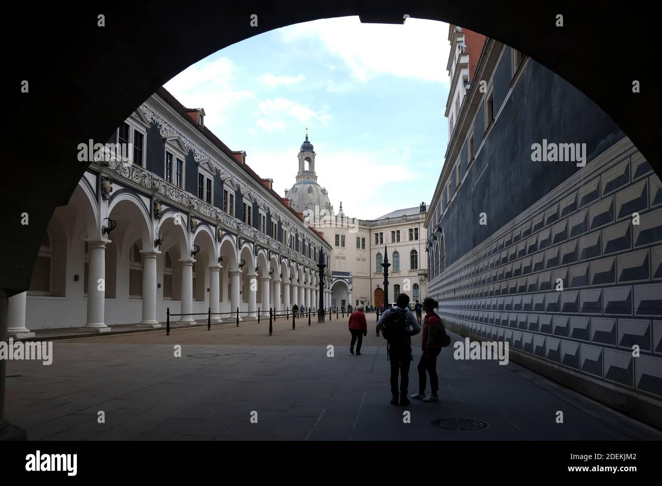 View of the Stable court in the Saxon Royal Palace of Dresden - Germany ...