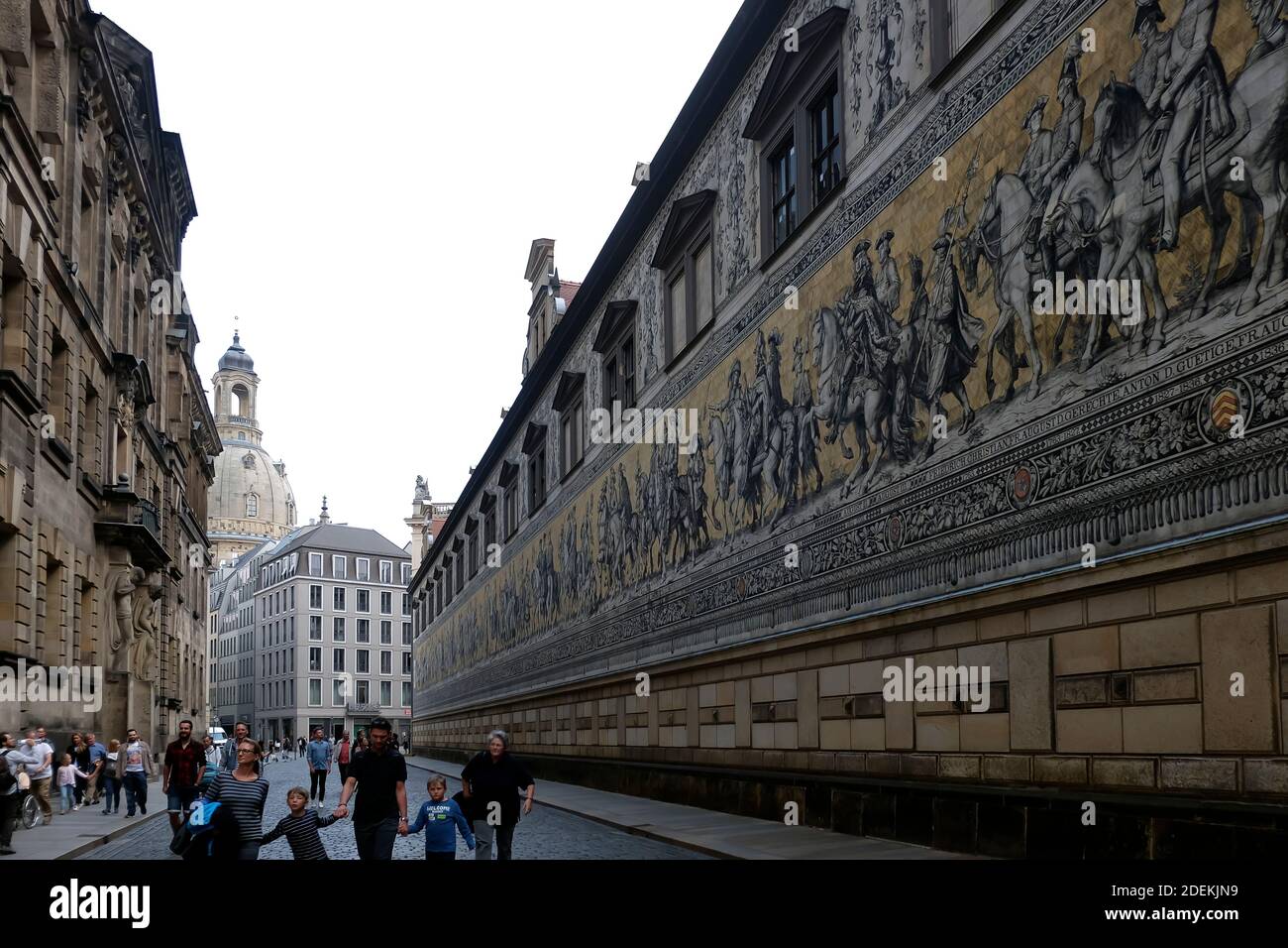Procession of Princes (Furstenzug) on the outside wall of Dresden ...