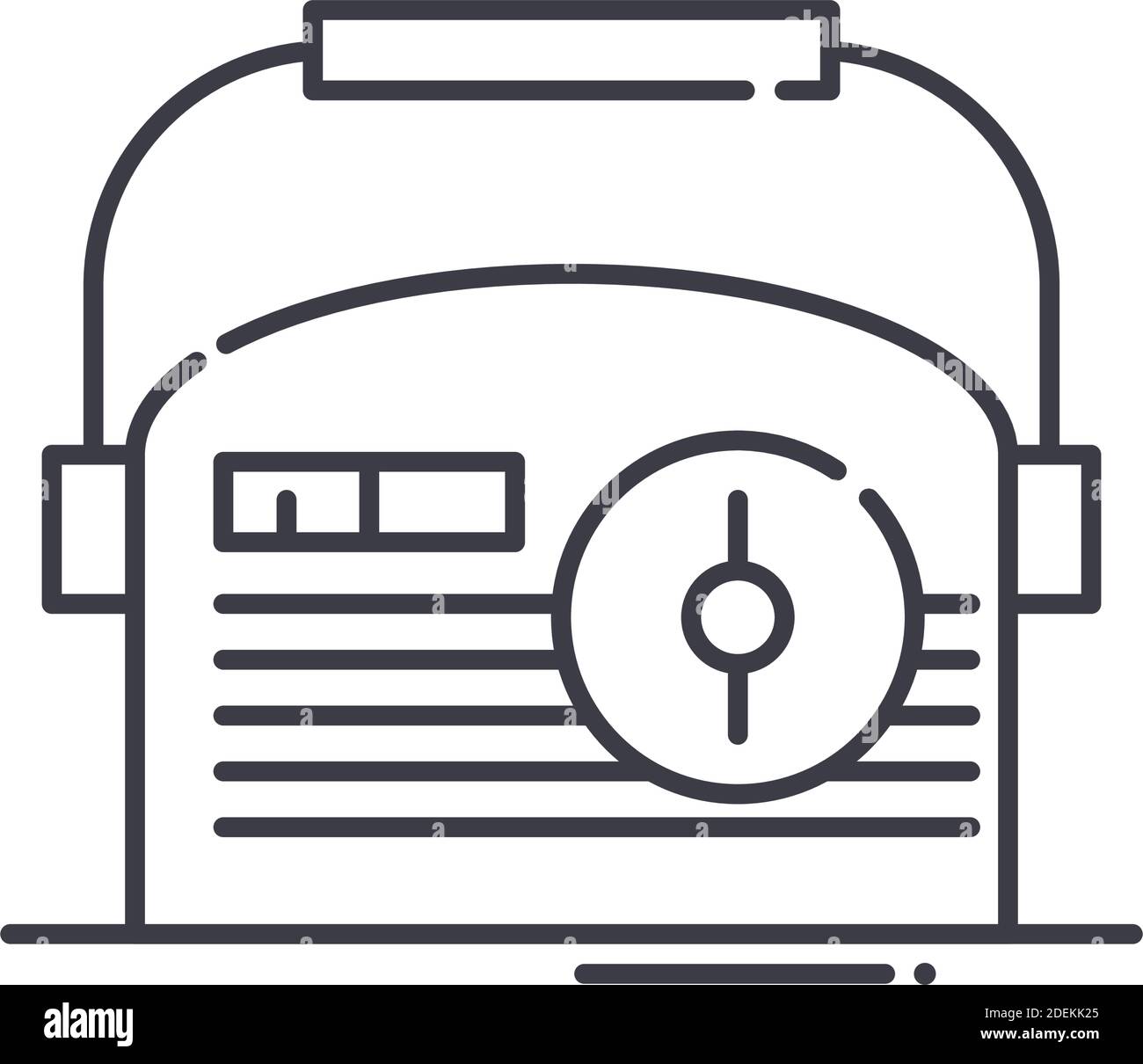 Modern radio icon, linear isolated illustration, thin line vector, web ...
