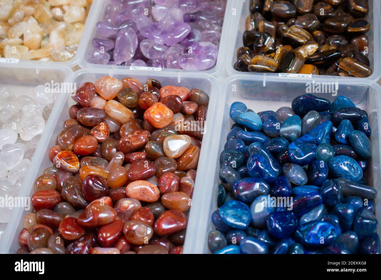 Set of natural various mineral gemstones of various color Stock Photo ...