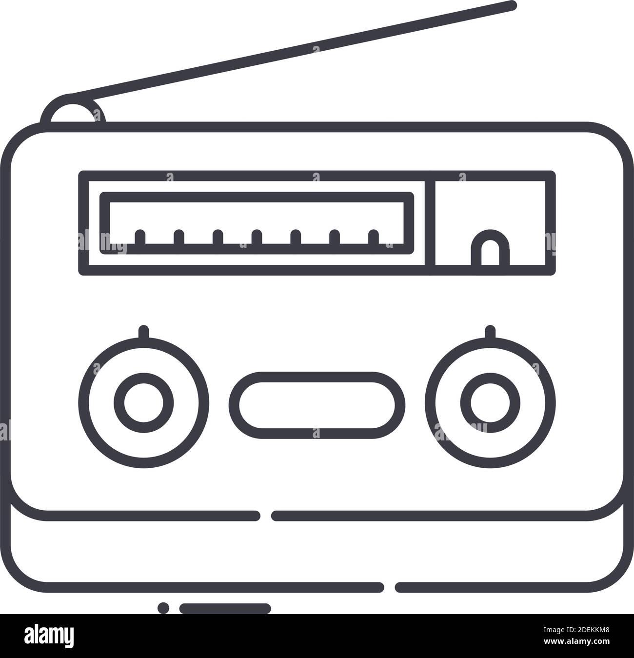 Modern radio concept icon, linear isolated illustration, thin line ...