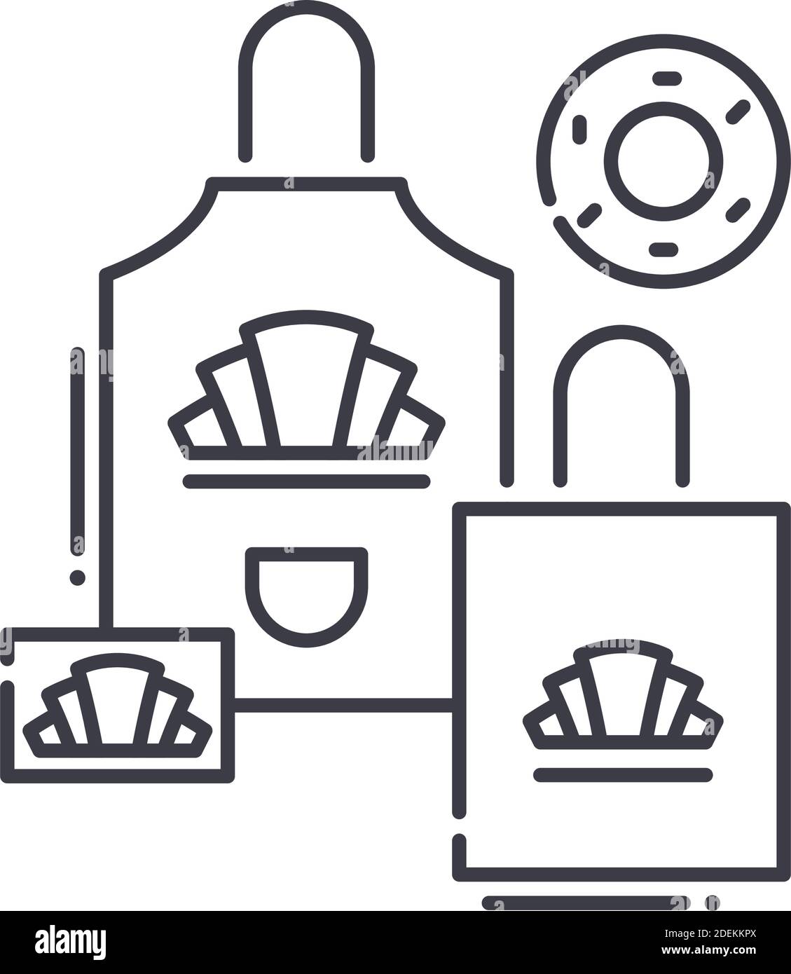 Mockup icon, linear isolated illustration, thin line vector, web design ...